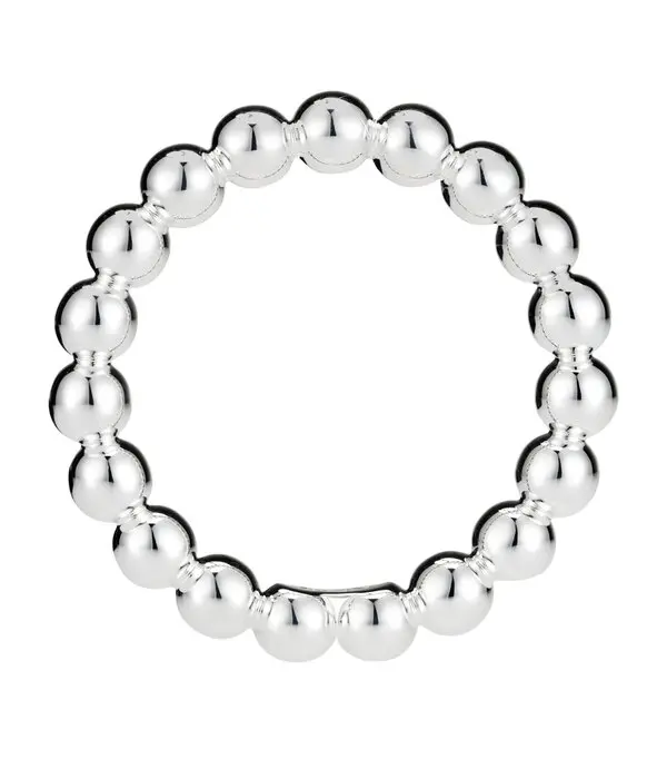 Christofle Set Of 2 -plated Perles Napkin Rings