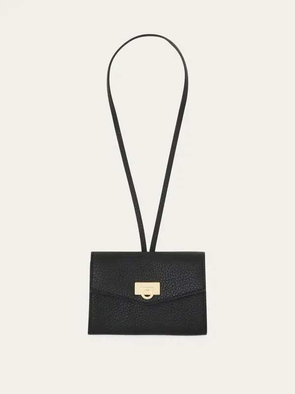 FERRAGAMO Card Holder Charm - Black