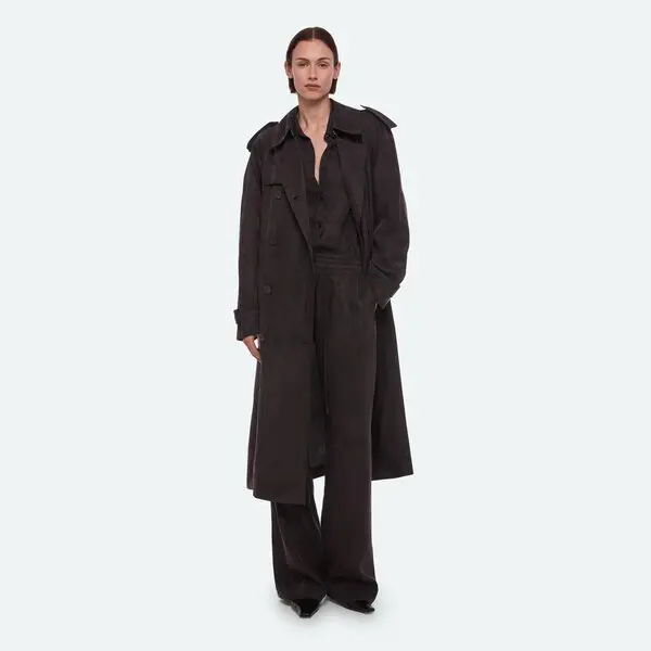 Helmut Lang Fluid Trench Coat - Truffle