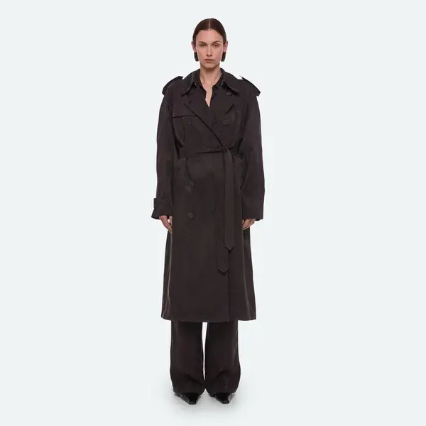Helmut Lang Fluid Trench Coat - Truffle