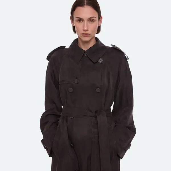 Helmut Lang Fluid Trench Coat - Truffle