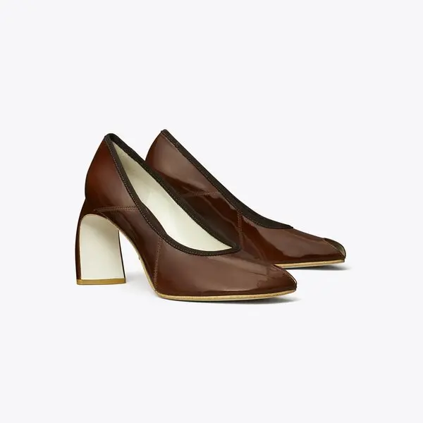 Tory Burch Peep-toe Pump - Russet Brown