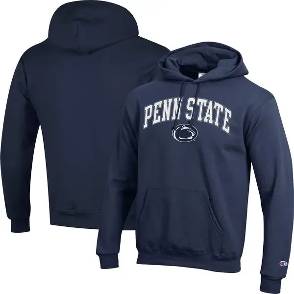 Champion Penn State Nittany Lions Arched Logo Fleece Pullover Hoodie - Navy
