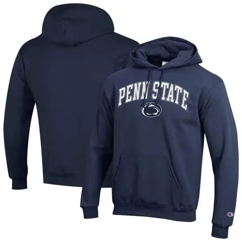 Champion Penn State Nittany Lions Arched Logo Fleece Pullover Hoodie - Navy