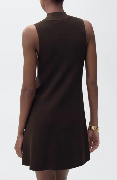 Mango Sleeveless Sweater Dress - Chocolate