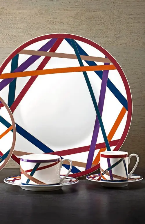 MISSONI HOME TABLEWARE Tea Cup & Saucer Nastri Set Of 2