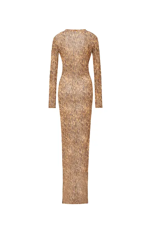 LUNA B Maxi-length Leopard Print Dress