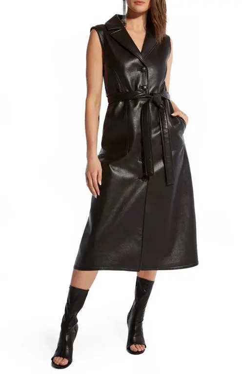 AS By DF Lola Recycled Leather Maxi Dress - Black