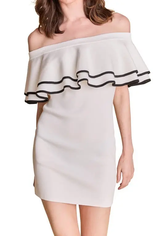 Endless Rose Contrast Detail Ruffle Mini Dress