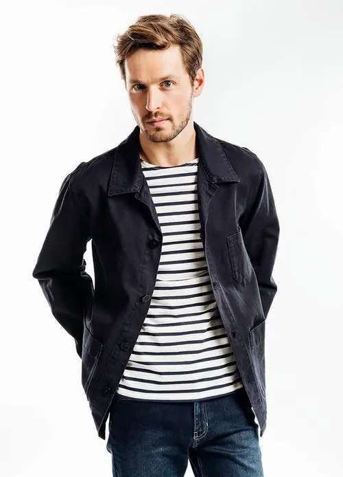 Saint James Sirocco Ii Chore Jacket - Navy