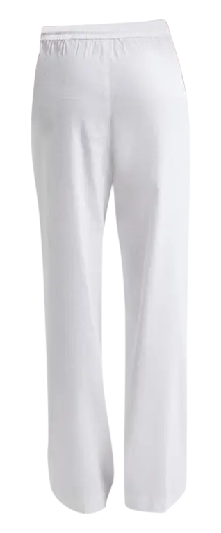 Theory Linen Blend Drawstring Pants - White