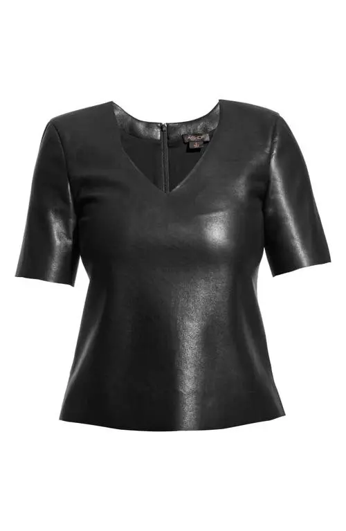 AS By DF Felicity Recycled Leather V-neck Top