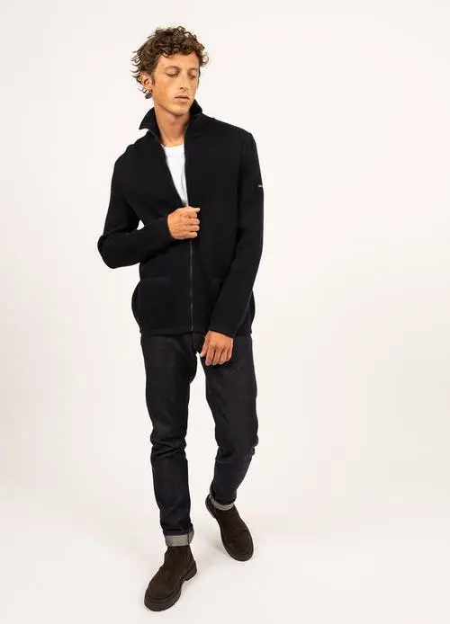 Saint James Quiberon High Collar Knit Jacket