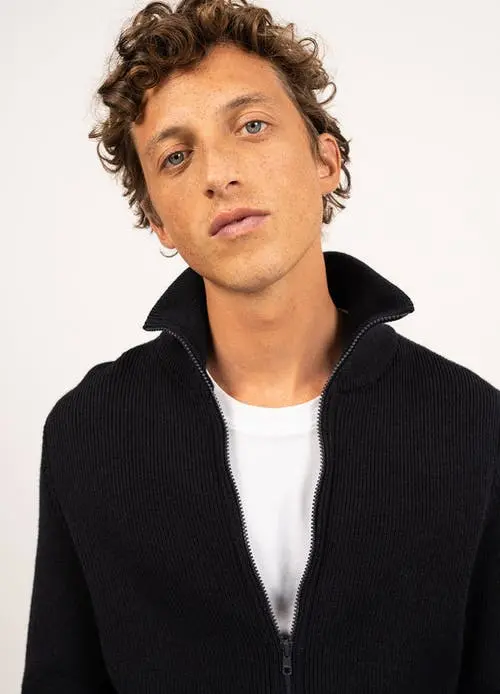 Saint James Quiberon High Collar Knit Jacket