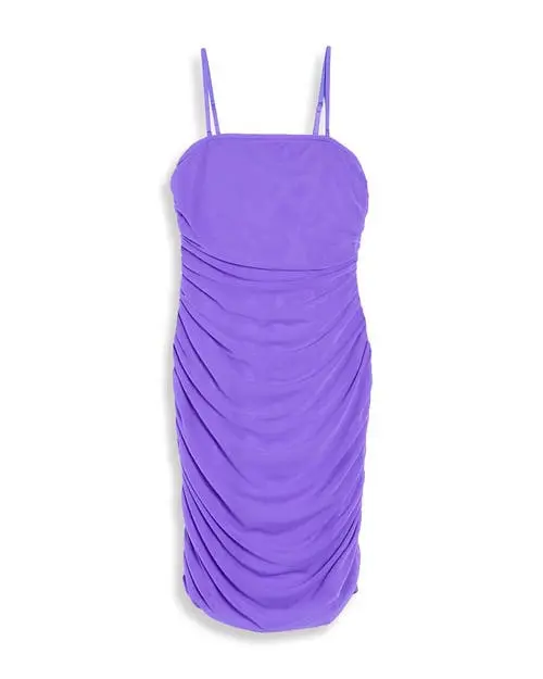 THEME Noemi Mesh Removable Straps Dress - Purple
