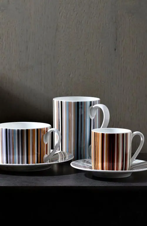 MISSONI HOME TABLEWARE Mug Cup Stripes In Luxury Box Jenkins 148 Diam. 3", H 3.9