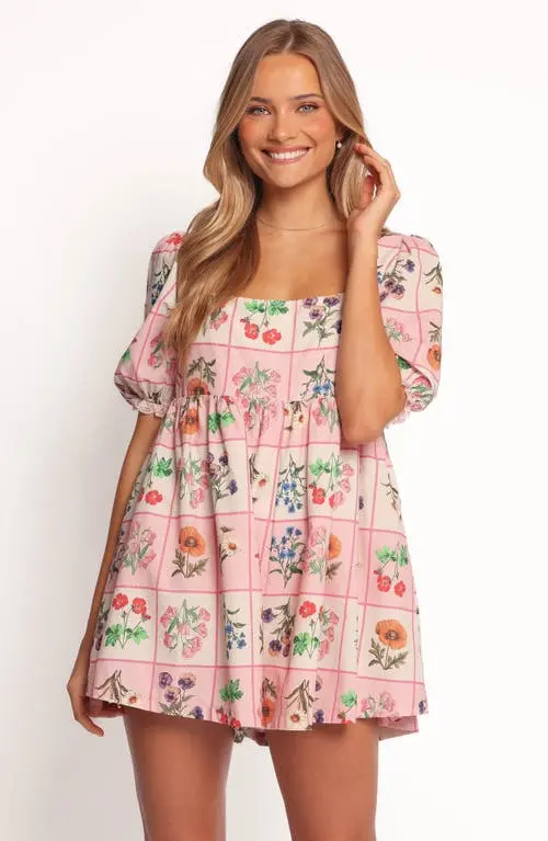 PETAL & PUP Floretta Puff Sleeve Romper