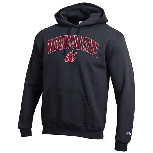 Champion Washington State Cougars Arched Logo Fleece Pullover Hoodie