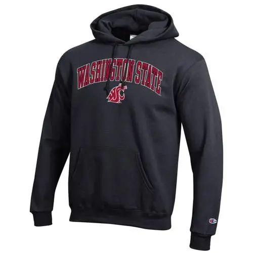 Champion Washington State Cougars Arched Logo Fleece Pullover Hoodie
