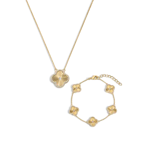 ELECTRIC PICKS Icon Bracelet And Necklace Set - Yellow Gold