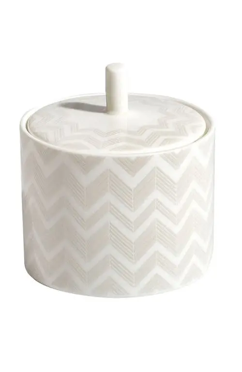 MISSONI HOME TABLEWARE Sugar Pot Zig Zag Diam. 3.3 - White