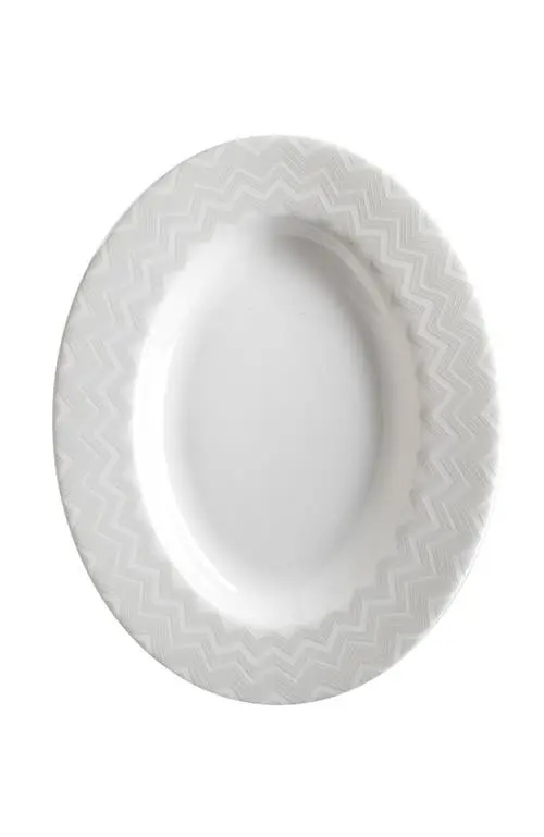 MISSONI HOME TABLEWARE Pickle Dish Zig Zag Diam. 9" - White