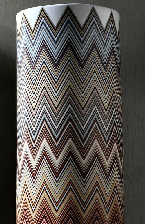 MISSONI HOME TABLEWARE High Vase Zig Zag Jarris 148 Diam. 6.3