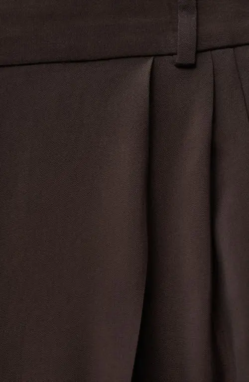Mango Pleated Wide Leg Trousers