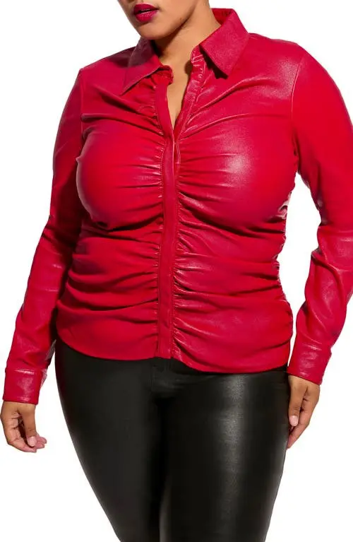 AS By DF Stretch Leather Blouse