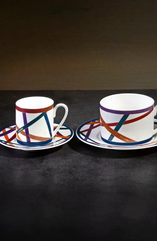 MISSONI HOME TABLEWARE Coffee Cup & Saucer Nastri Set Of 2