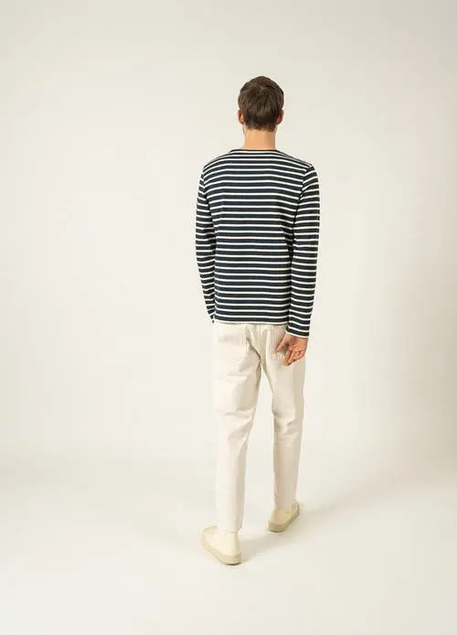 Saint James Meridien Moderne Heavyweight Breton Shirt - Navy/ecru