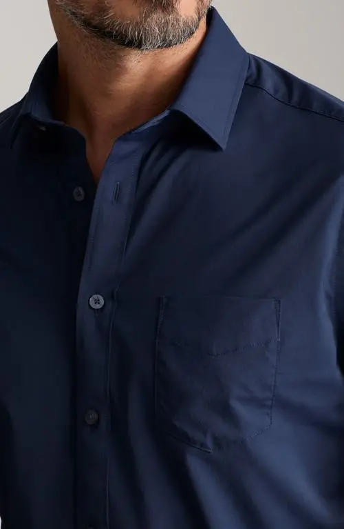 UNTUCKIT Gironde Short Sleeve Performance Button-up Shirt - Navy