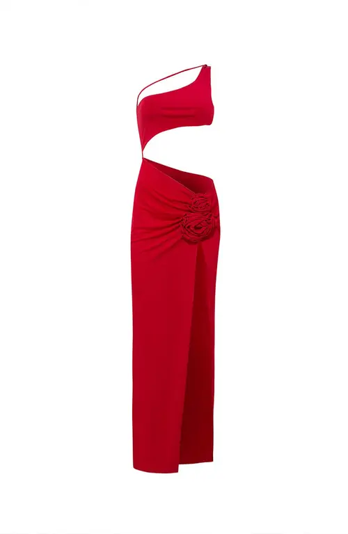 LUNA B Flame Maxi Dress - Red