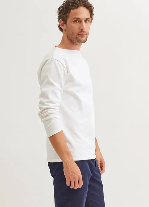 Saint James Guildo Boatneck Breton Shirt - Ecru