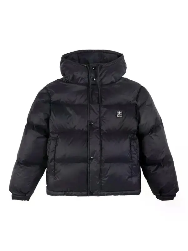 SPORTY & RICH Logo-patch Puffer Jacket - Black