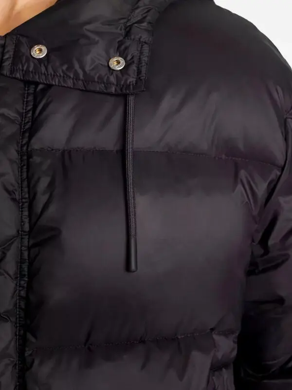 SPORTY & RICH Logo-patch Puffer Jacket - Black