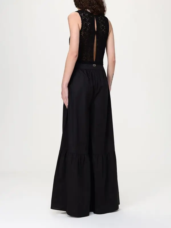 TWINSET Crocheted V-neck Maxi Dress