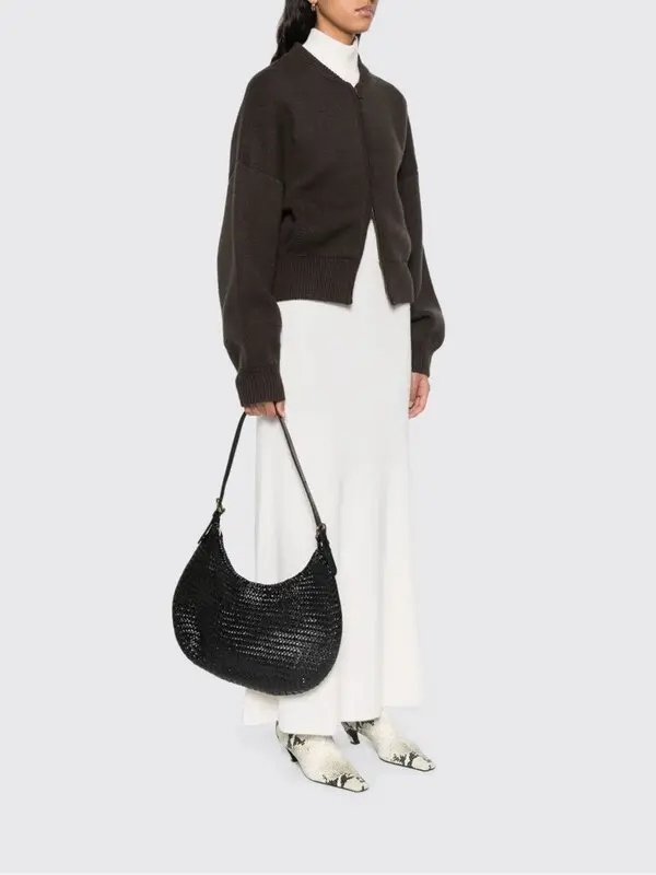 Dragon Diffusion Mezza Luna Woven Leather Bag