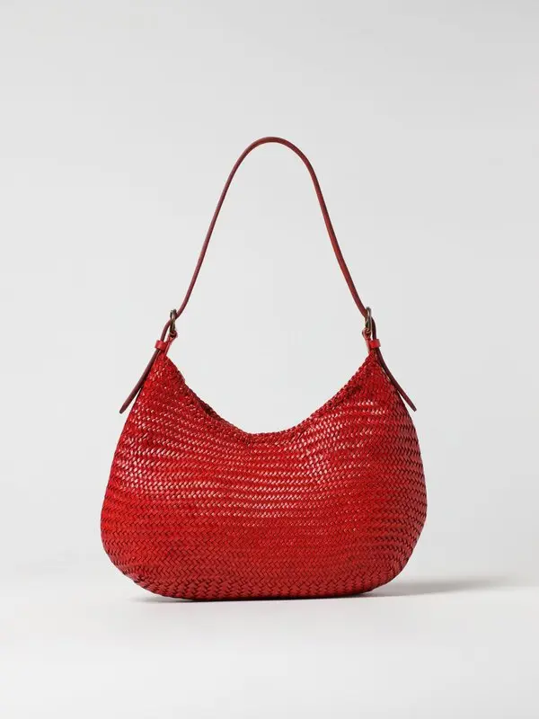 Dragon Diffusion Mezza Luna Woven Leather Shoulder Bag