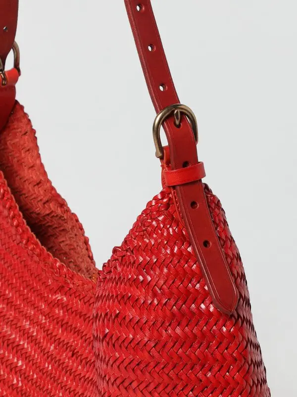 Dragon Diffusion Mezza Luna Woven Leather Shoulder Bag