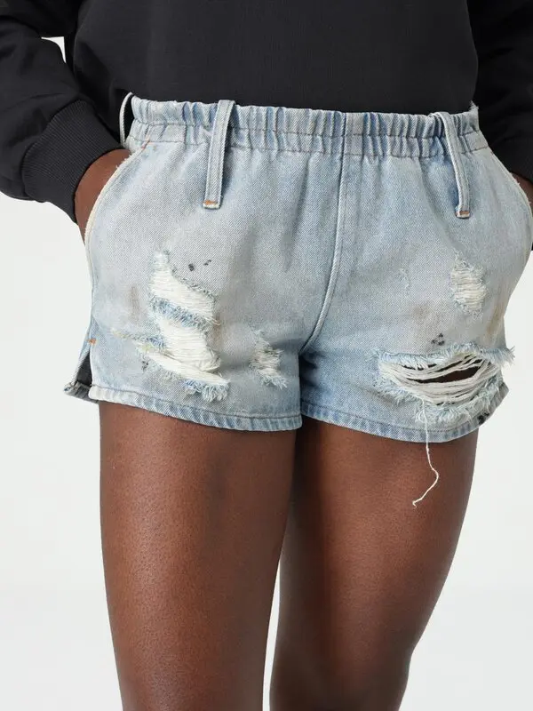 MAISON MARGIELA Distressed Denim Shorts - Blue