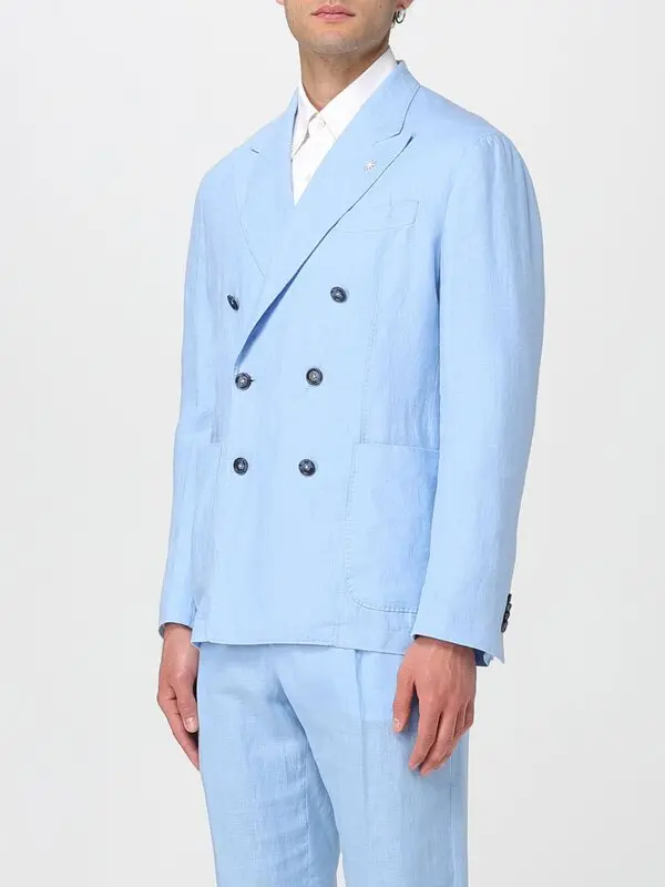 MANUEL RITZ Double Breasted Blazer - Blue