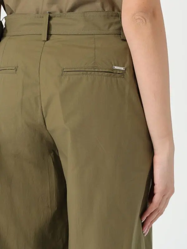 Liu Jo Wide Leg Belted Trousers - Green