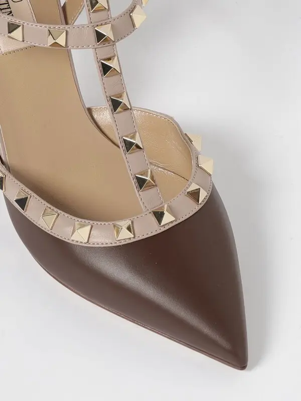 Valentino Garavani Studded Pumps - Coffee