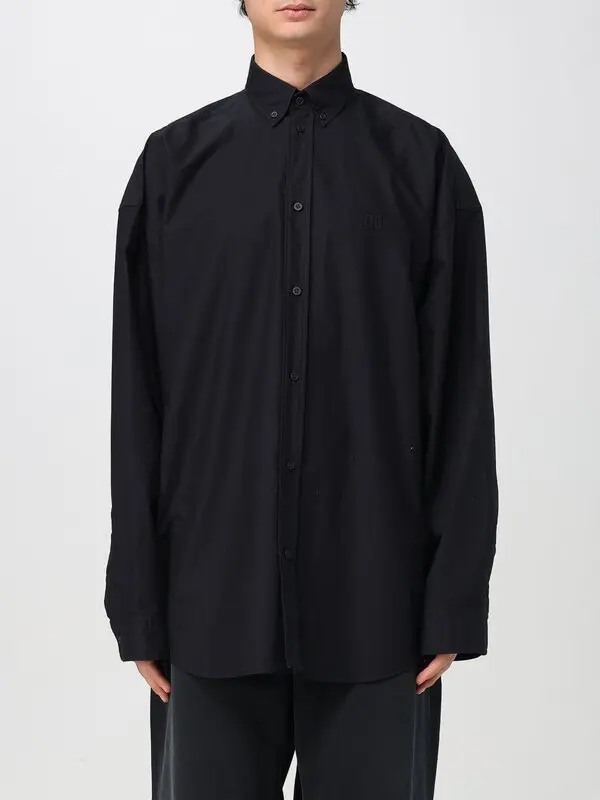 balenciaga black dress shirt Balenciaga: Women's Fitted Stretch Shirt (Black) main image 0