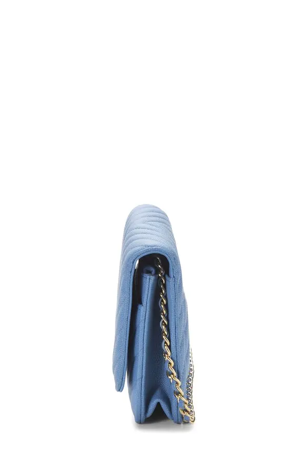 Chanel Caviar Chevron Wallet On Chain