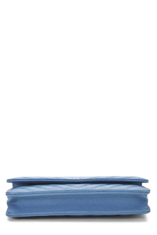 Chanel Caviar Chevron Wallet On Chain