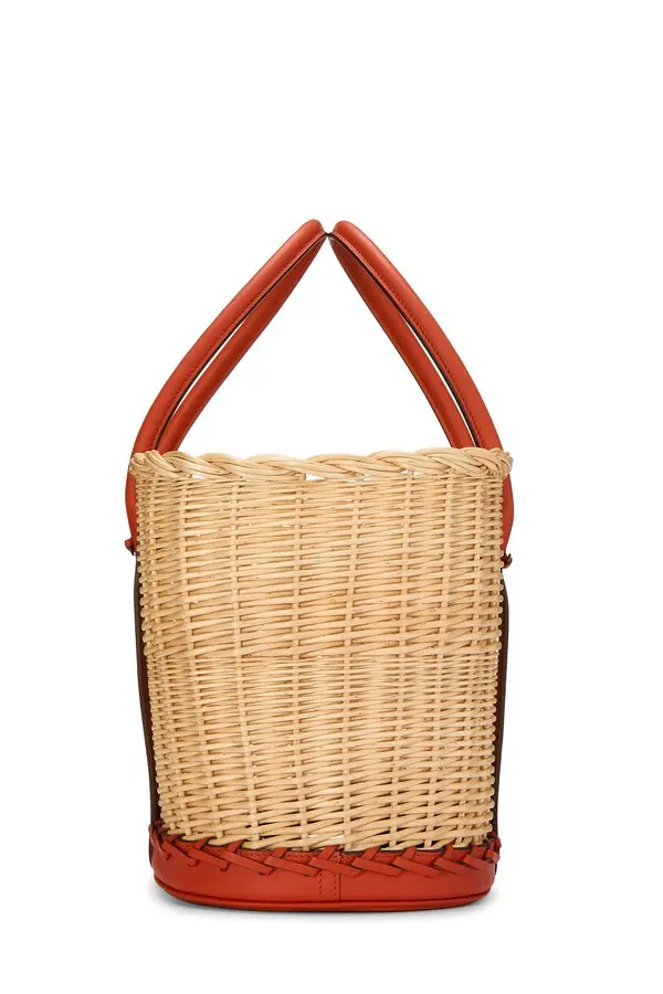 Hermès Wicker Garden Party Bag - Orange