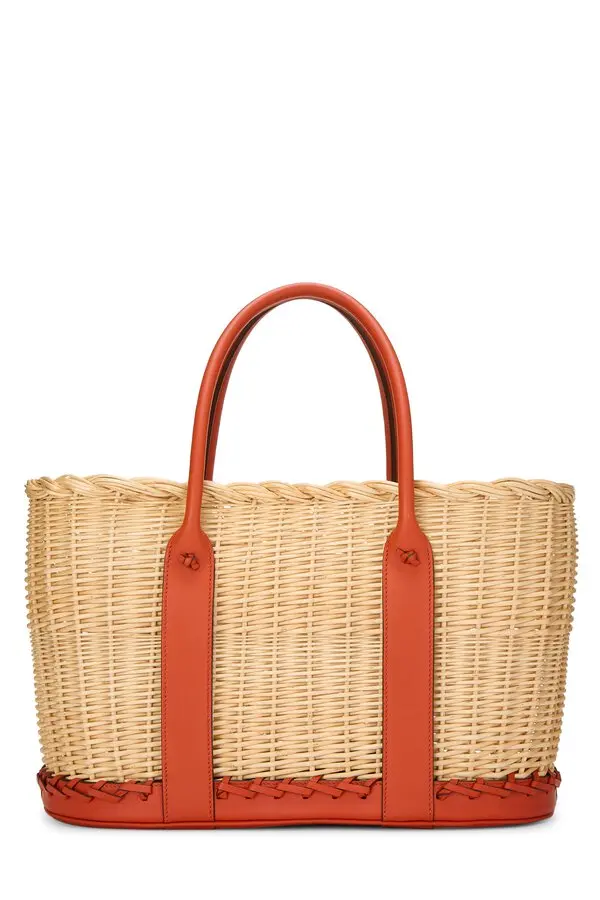 Hermès Wicker Garden Party Bag - Orange