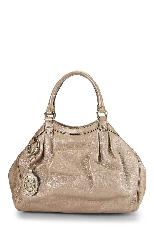 Gucci Metallic Leather Sukey Tote
